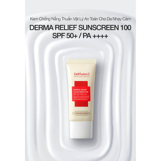 Kem Chống Nắng Chống Ánh Sáng Xanh Cell Fusion C Derma Relief Sunscreen 100 SPF50+/PA++++ (35ml ...